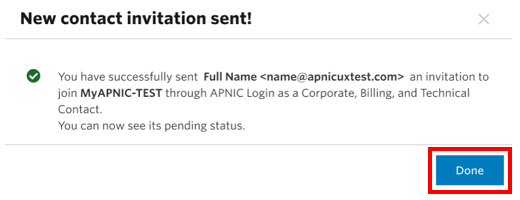 Manage APNIC account contacts