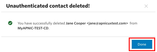 Manage APNIC account contacts