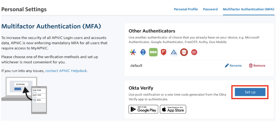 Manage Multifactor Authentication (MFA)